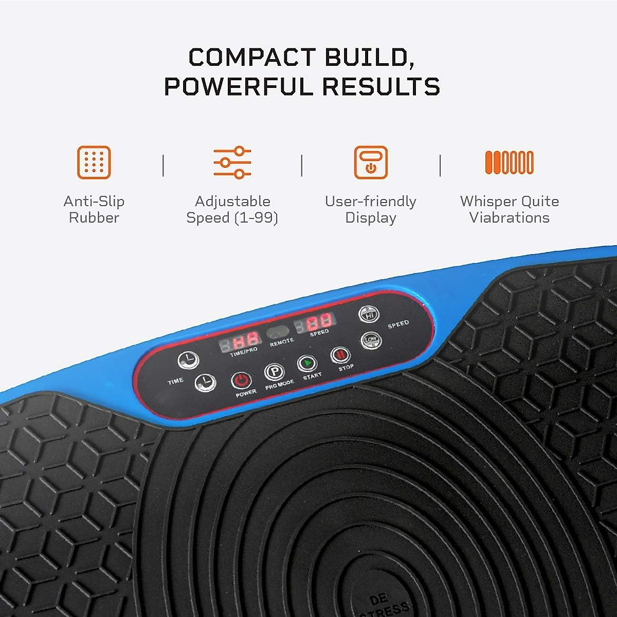 Lifepro Waver Mini Vibration Plate - Whole Body Vibration Platform Exercise Machine - Home & Travel Workout Equipment for Weight Loss, Toning & Wellness - Max User Weight 260lbs