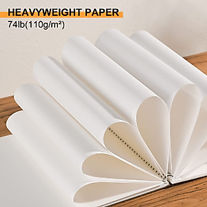 Sketch Book, 100 Pages (50 Sheets), Spiral Bound Artist Sketch Pad, Acid Free Drawing Paper for Drawing, Painting, Sketching or Doodling, Mermaid Cover for Girls