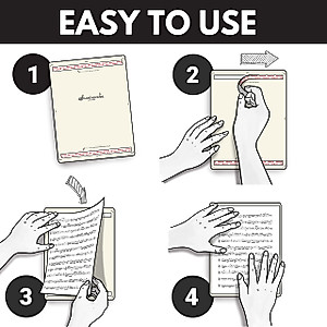 Sheetminder Soloist (5-Pack) - Printed Sheet Music Organizer/No Page Turning, Windproof on Music Stand, No Plastic Sleeves, Easily Mark Fingering/Perfect for Students, Teachers, Bands, Performers