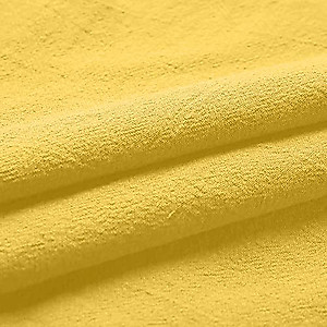 DASAYO Cute Shirts for Women Cotton Linen Tops for Women Loose Fit Casual Solid Color Elbow Sleeve Shirt Blouse Gauze Trendy Going Out V Tshirt Womens Tank Tops Dressy Casual