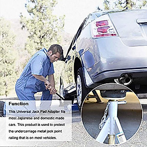 A ABIGAIL Universal Floor Jack Rubber Pad Jack Adapter Pinch Weld Side Frame Rail Protector Puck/Pad