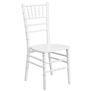 Flash Furniture HERCULES Series White Wood Chiavari Chair