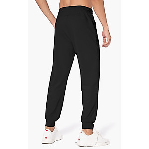 M MAROAUT Mens Joggers with Pockets Cargo Sweatpants for Men Elastic Waist Pants Track Athletic Running Gym Workout Pants Casual Black L