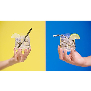 Carbon Fiber Reusable Drinking Straws - 2-Pack