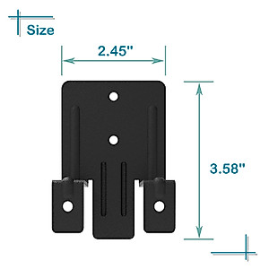 Uliesc Headboard or Footboard Brackets Connector, Attach Headboard to Platform Metal Bed Frame, Adjustable Durable Steel Traditional Headboard Brackets Black Set of 2