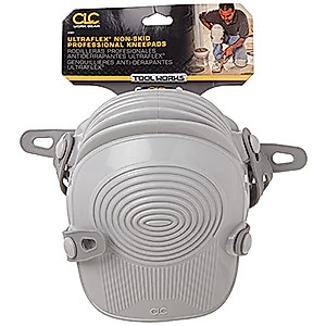 CLC Custom Leathercraft 361 Ultraflex Non-Skid Kneepads, Plastic, Grey