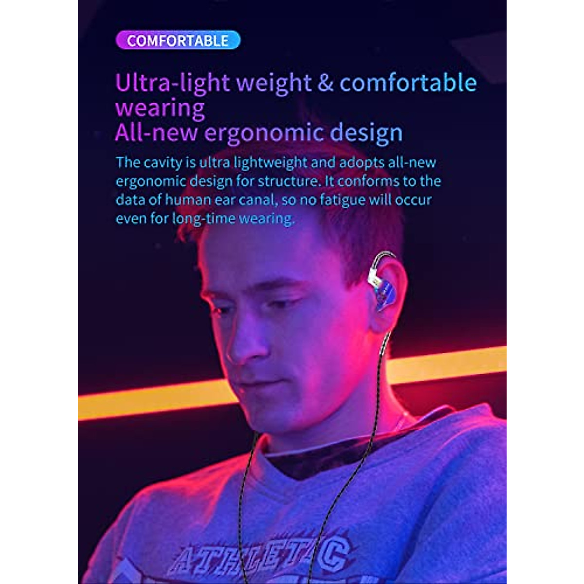 keephifi KBEAR Storm in Ear Monitor Headphones for Singers Musicians, Audiophile, 10mm Strong Magnetic Dynamic Driver Wired Earbuds in Ear Earphone IEM with Detachable OFC Cable (Black No Mic)