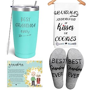 Grandma Birthday Gifts, Grandma Gift Ideas, Christmas Gifts for Grandma from Grandchildren/Granddaughter/Grandson, Great Grandma Grandmother Gifts, Best Grandma Gifts, New Grandma Gifts First Time