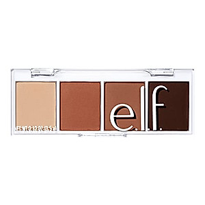 e.l.f. Bite-Size Eyeshadow, Ultra-Pigmented Eye Makeup Quad, 4 Matte & Shimmer Shades, Creamy & Blendable Powder, I Love You A Latte, 0.12 Oz