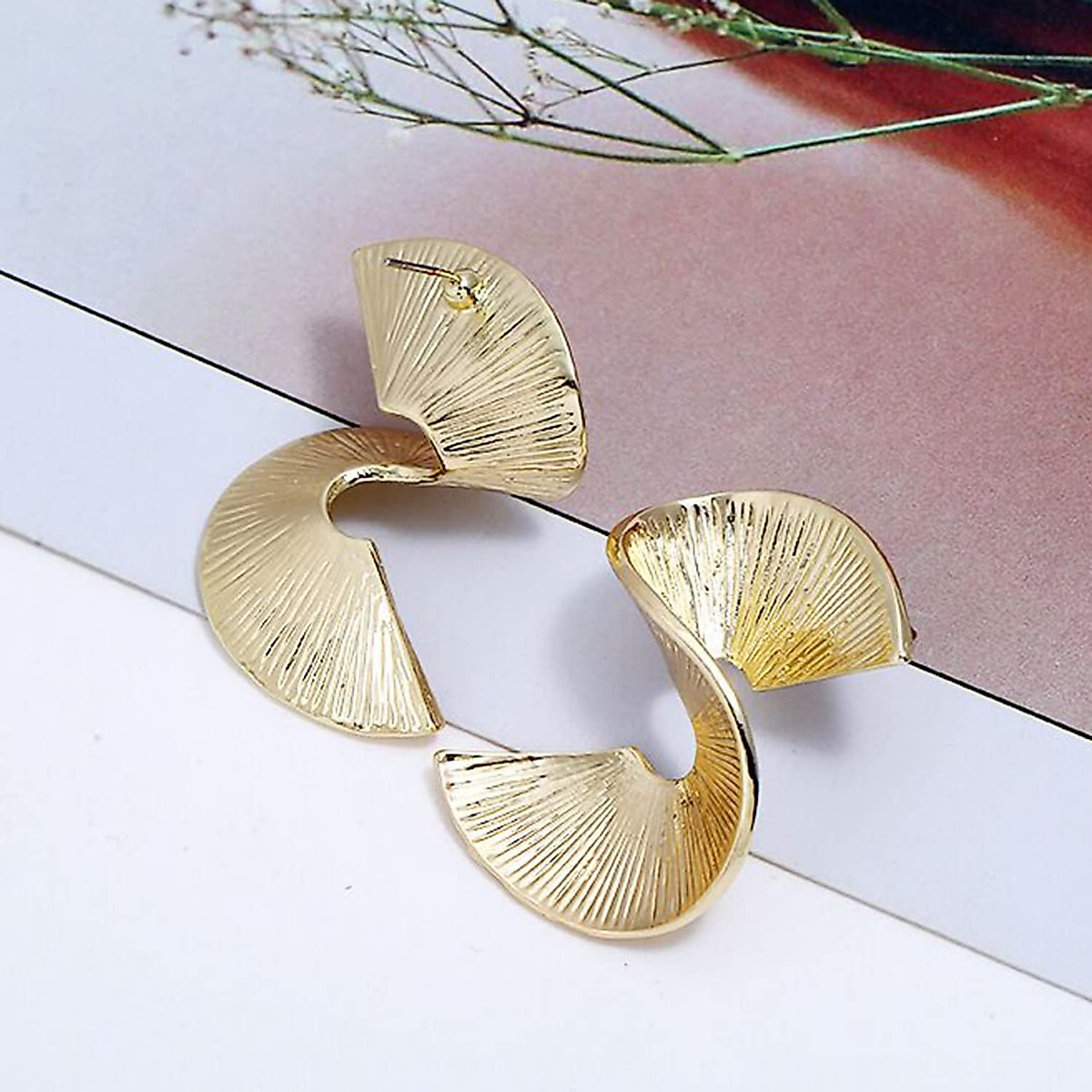 LANTAI 12 Pairs Fashion Statement Earrings Boho Geometric Dangle Earrings Gold Hoop Earrings for Women Gift Jewelry