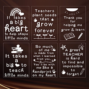 Kolewo4ever 6pcs Teacher Gifts For Women Appreciation Teacher Gift Beer Can Glass Iced Coffee Glass Cup with Bamboo Lid and Metal Straw