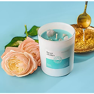 Chakra Abundance Candle Box Set of 3 with Crystals Inside | for Aromatherapy, Meditation, Yoga, Reiki and Mindfulness | Gift Box Candles…