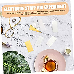 Mobestech 16pcs Fruit Battery Scientific Electrode Zinc Strip Zinc Anode Zinc Electrode Strip Anode for Zinc Electroplating Electrode Strips Electrode Strip Lab Experiment Supplies Aluminum