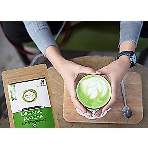 eco heed Organic Japanese Matcha Green Tea Powder - Premium Superior Culinary Grade - Stone Ground No Additives - (3.5oz)