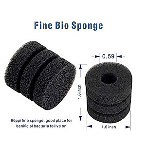 hygger Super Mini Aquarium Single Sponge Filter for Small Fish Tank 0.5-5 Gallon