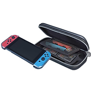 Game Traveler Zelda Nintendo Switch OLED Case - Fits Switch OLED, Original Switch & Switch Lite, Adjustable Viewing Stand & Bonus Game Cases, Deluxe Carry Handle, Licensed Nintendo Switch game case