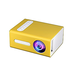 Portable USB LED TF AV 0.38x0.28in HD HDMI Mini Projector 1080P Cinema Home Projector Air Fresheners for Car Ice (B, One Size)