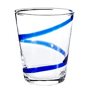 Impulse Crazy Rocks Hand-Crafted Glass, Blue, Set of 6