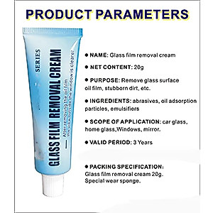 LONGLUAN Car Glass Oil Film Cleaner, Glass Oil Film Removing Paste, Car Windshield Oil Film Cleaner, Car Windshield Cleaning Cream, Safety and Long-term Protection (3pcs)