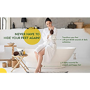 Elaj Pumice Stone Feet Scrubber - Natural Earth Lava Rock Foot Callus Remover for Smooth and Soft Feet, Exfoliates Dry, Cracked Heels & Skin, Promotes Foot Care Health, Designed for Women (Lava Rock)