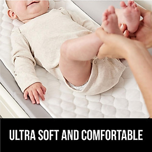 Gorilla Grip 3 Pack Soft 100% Waterproof Hypoallergenic Absorbent Baby Changing Liners, Stay in Place Pad, Slip Resistant, Quilted Machine Washable Reusable Liner Pads, Diaper Table Mat Cover, Gray