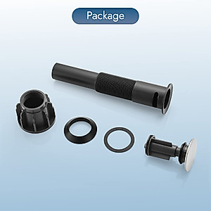 Cinwiny Bathroom Sink Drain,ABS Pop Up Drain Stopper for Vessel Lavatory Vessel Sink, Universal Kitchen Basin Pop-up Drain, Vanity Sink Drain Assembly,Polished Chrome,With Overflow