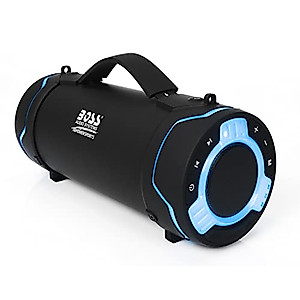 BOSS Audio Systems Tube Portable Weatherproof Bluetooth Stereo Speaker - 3-Inch, Full Range, Tweeters, 8 Hours of Play Time, Sold Individually