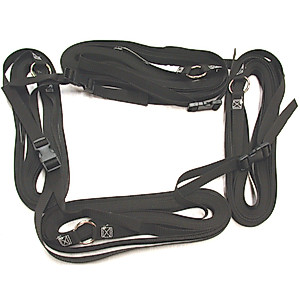 Home Court 1-inch Adjustable 8-meter (26.3' x 52.6') Sand Setup Line for Traditional Short Court Volleyball Courts - Full Court Size for Beach Volleyball Courts; M817AS (Black)