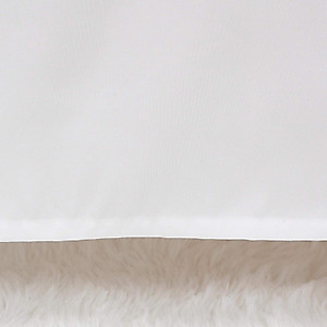 CaSaJa Mini Crib Skirt Pleated, Silk-Looking Soft Microfiber Baby Bed Skirt with Durable Platform for Mini and Portable Cribs 24" X 38", 12" Generous Drop Dust Ruffle, Machine Washable, White Color