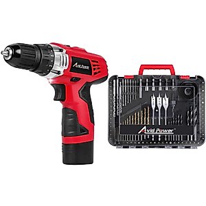 AVID POWER 12V Cordless Drill Set Bundle with 100PCS Drill Bits for Metal, Wood, Masonry