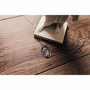 Silver LDS Christus Statue Pendant Necklace Inspirational Statue of Jesus Christ Necklace