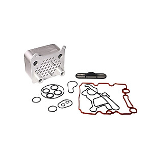 Engine Oil Cooler Kit - Compatible with Ford Trucks - Powerstroke 6.0L V8 F250, F-350, F450, F550 Super Duty, Excursion, E350, E-450 - Replaces Part 904-228, OCK388, 3C3Z 6A642 CA - Gasket Seal Kit