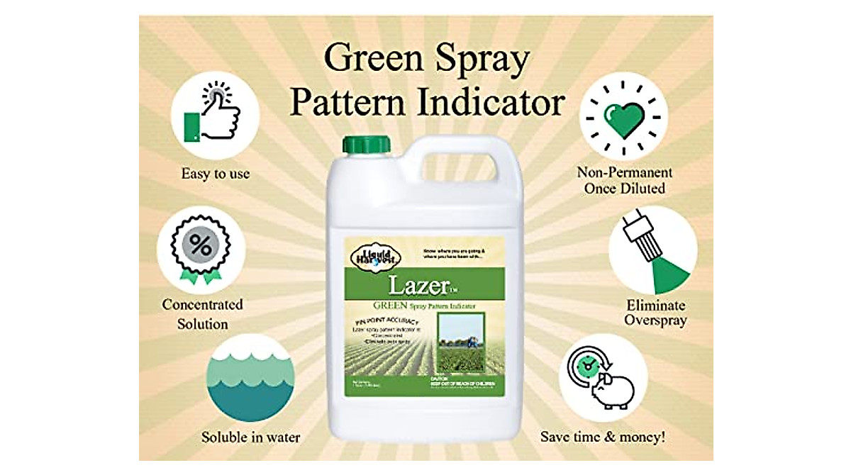 Liquid Harvest Lazer Green Spray Pattern Indicator - 1 Gallon