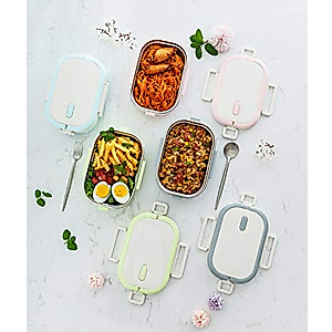 Lille Home Stainless Steel Leakproof Bento Lunch Box/Metal Food Container with Insulated Lunch Bag, BPA Free, 22 Ounces, Gray