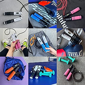 Jump Rope, multifun Speed Skipping Rope with Calorie Counter, Adjustable Digital Counting Jump Rope with Ball Bearings and Alarm Reminder for Fitness, Crossfit, Exercise, Workout, Boxing, MMA, Gym