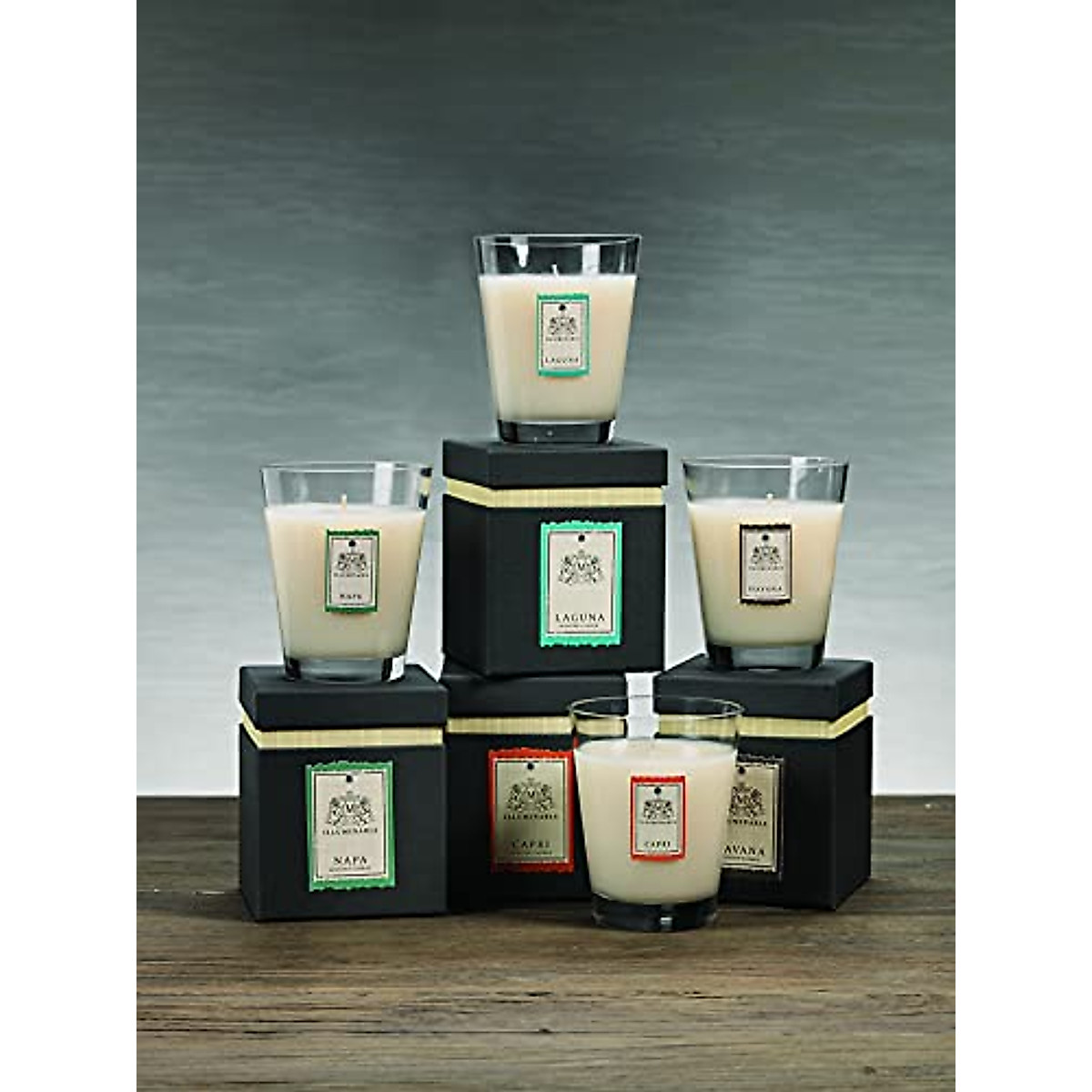 ZODAX Illuminaria Collection Scented Candle Small Glass Jar in Gift Box (Capri) - 340 GR/12 OZ