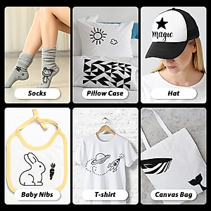 Gain-Art Black Fabric Markers - Dual-Tip Fabric Markers Permanent for Clothes - Non-Toxic Fabric Paint Pens for Personalizing Shirts Bags Hats Canvas, and Textiles