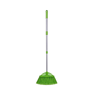 Xifando Mini Broom and Dustpan and Telescopic Rod Long Handle Broom, Camping Cleaning Tools, Light Blue and Green