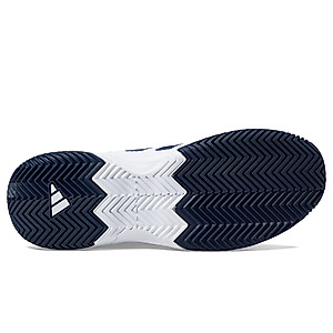 adidas Men's GameCourt 2 Tennis Shoe, White/Team Navy Blue/White, 9