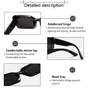 QYVEWY 20 Pack Colorful Rectangle Sunglasses Bulk Y2K Small Trendy Sun Glasses Bachelorette Party Favors (20Colors)