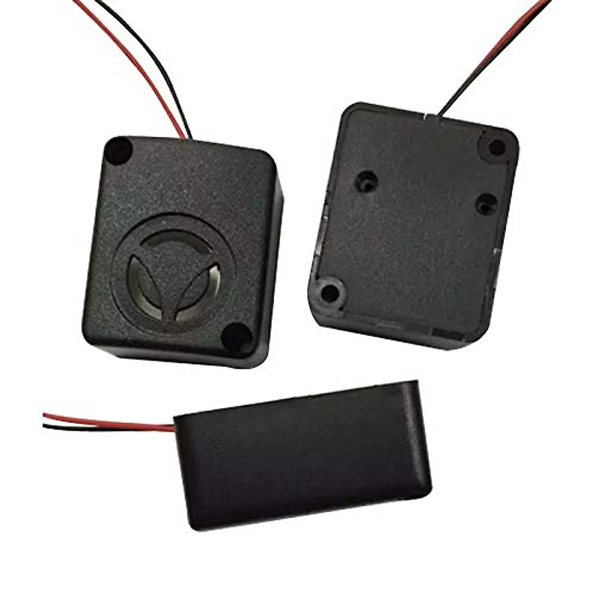 Wishiot 12V DC Black Mini Piezo Alarm Siren 110dB Insurance Safes Anti-Theft Alarm High-Decibel Buzzer for Car（Pack of 5）