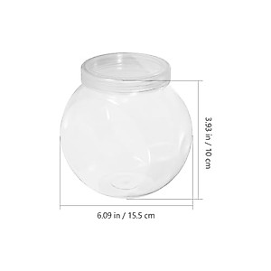TOVINANNA 3pcs Candy Holder with Lid Small Storage Container Clear Candy Can Household Snack Holders Party Cookie Holder Small Holders Candy Container Storage Holder The Pet With Cover Jar