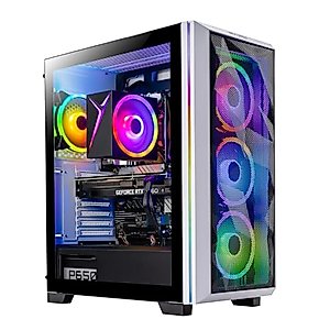Skytech Chronos Gaming PC Desktop – Intel Core i5 12400F 2.5 GHz, NVIDIA RTX 4060, 1TB NVME SSD, 16GB DDR4 RAM 3200, 650W Gold PSU, 11AC Wi-Fi, Windows 11 Home 64-bit