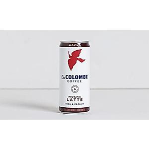 La Colombe Mocha Draft Latte - 9 Fluid Ounce, 16 Count - Cold-Pressed Espresso and Frothed Milk + Dark Chocolate - Made With Real Ingredients - Grab And Go Coffee, White, Brown