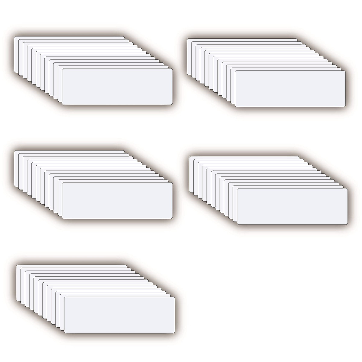 STTMGN Dry Erase Magnetic Labels (1x3",Pack of 60),Write On Magnets Sticker,Real Waterproof/Reusable for Classroom&Office&Cabinet&whiteboard&Fridge&More (White)