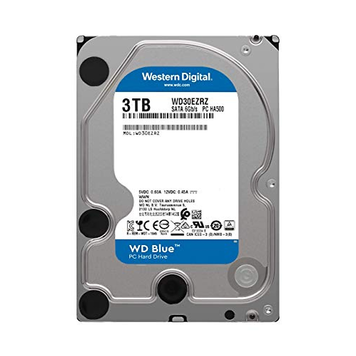Western Digital 3TB WD Blue PC Internal Hard Drive HDD - 5400 RPM, SATA 6 Gb/s, 64 MB Cache, 3.5" - WD30EZRZ