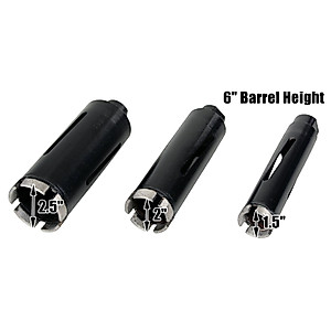 Steel Dragon Tools 3-Piece 1.5-inch to 2.5-inch Dry Diamond Core Drill Bit Kit with Hex SDS Adapters and Case