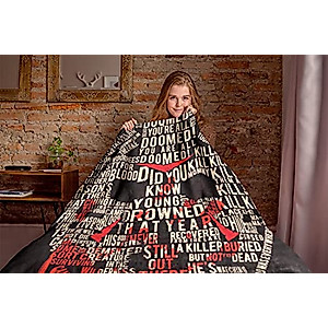 Friday The 13th Jason Vorhees Big Talker Micro Raschel Throw Blanket 46"x60" (116cm x 152cm)