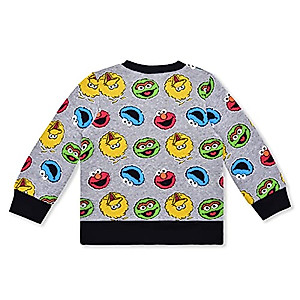 Sesame Street Long Sleeve Shirt and Jogger Pant Set for Boys, Comfy Active Wear for Kids, Gray, Size 3T