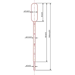 Globe Scientific 137010-500 LDPE Graduated Transfer Pipet, Large Bulb, Non-Sterile, 150mm Length, 5.0mL Capacity (Box of 500)